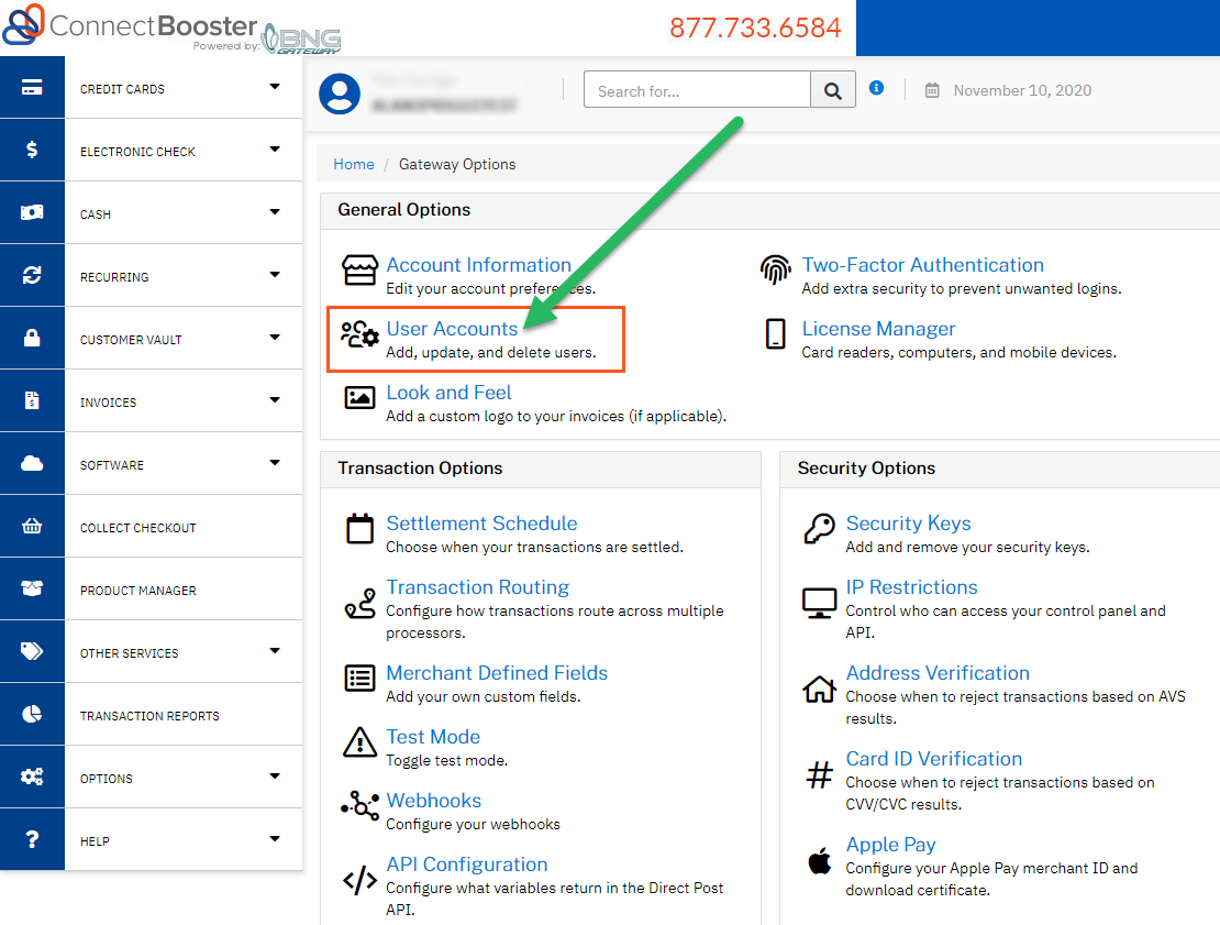 BNG Gateway: API security key