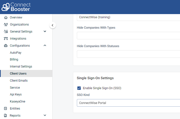 Single Sign-On - ConnectWise