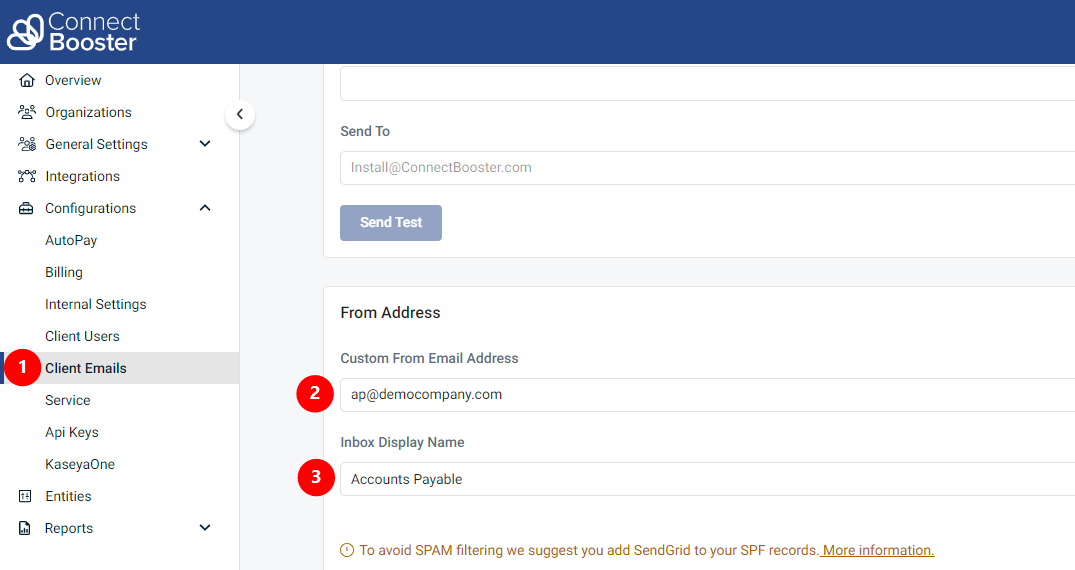 Email delivery options