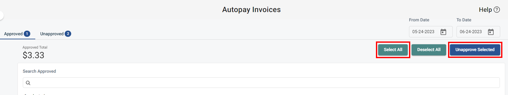 Autopay approval process