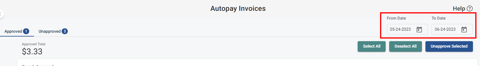 Autopay approval process