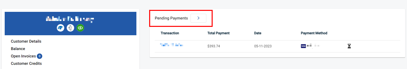 Pending payments